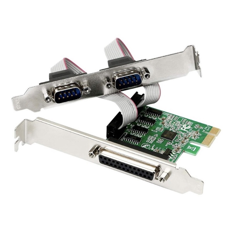 Placa Pci 2 Portas Serial Db9 Rs232 1 Paralela modelos PCI Express x1, x4, x8 e x16 | Shopee Brasil