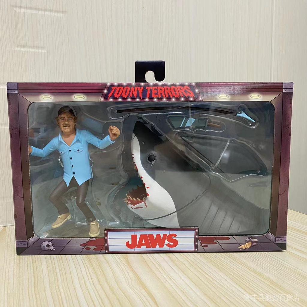 NECA 03346 Desenho Animado Horror Grande Brinquedo Modelo JAWS Branco | Shopee Brasil