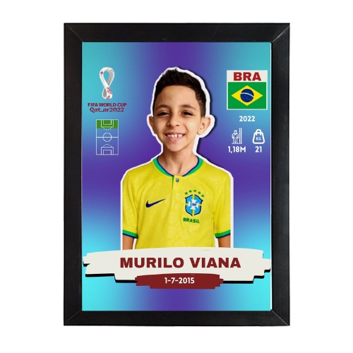 Quadro personalizado Copa do Mundo 2022 Qatar Brasil / Sua foto ...
