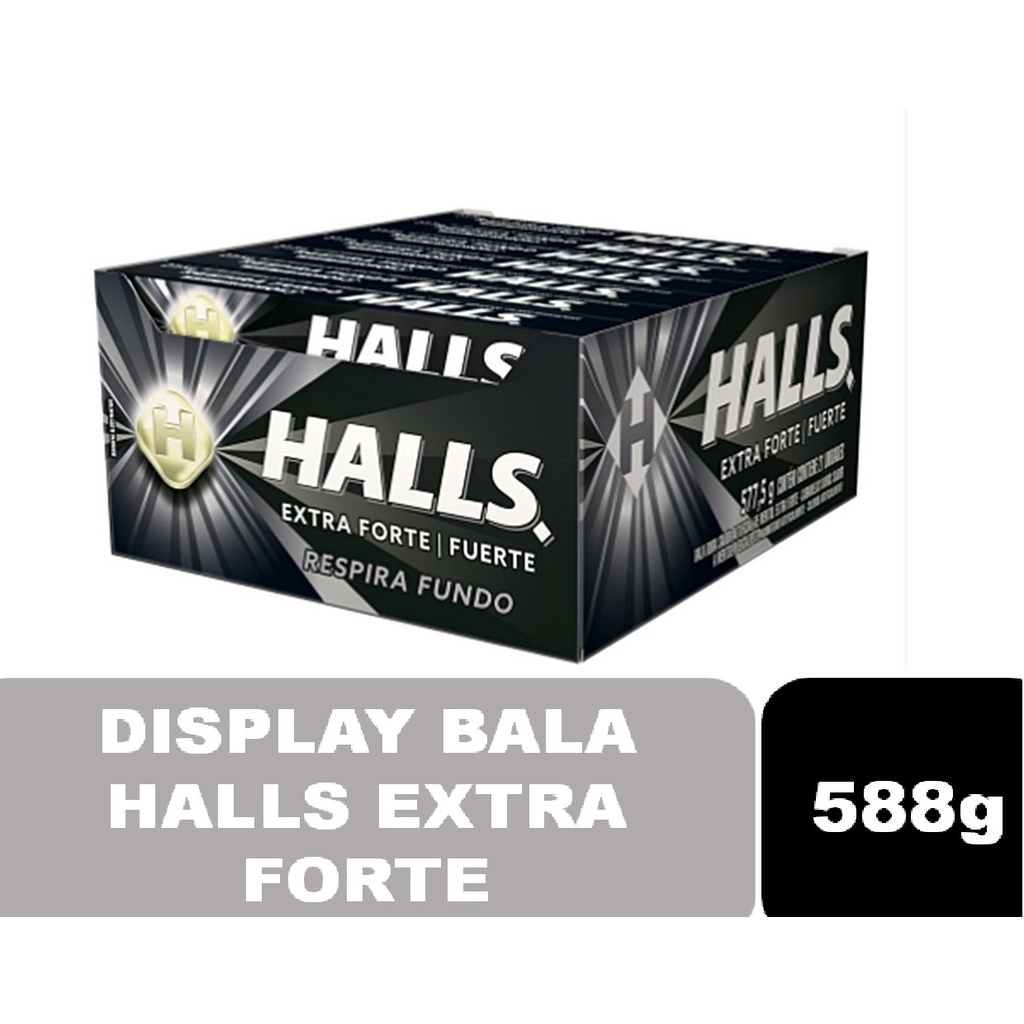 Display Bala Halls Extra Forte 588g - Embalagem com 21 Unidades 28g ...