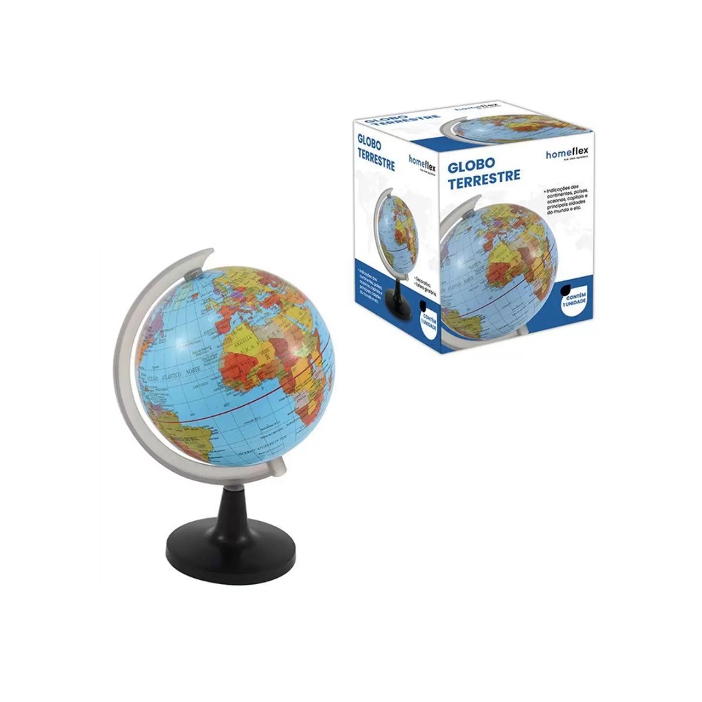 Globo Terrestre Pequeno Para Mesa 15cm - FXH-505 Novos E De Qualidade ...