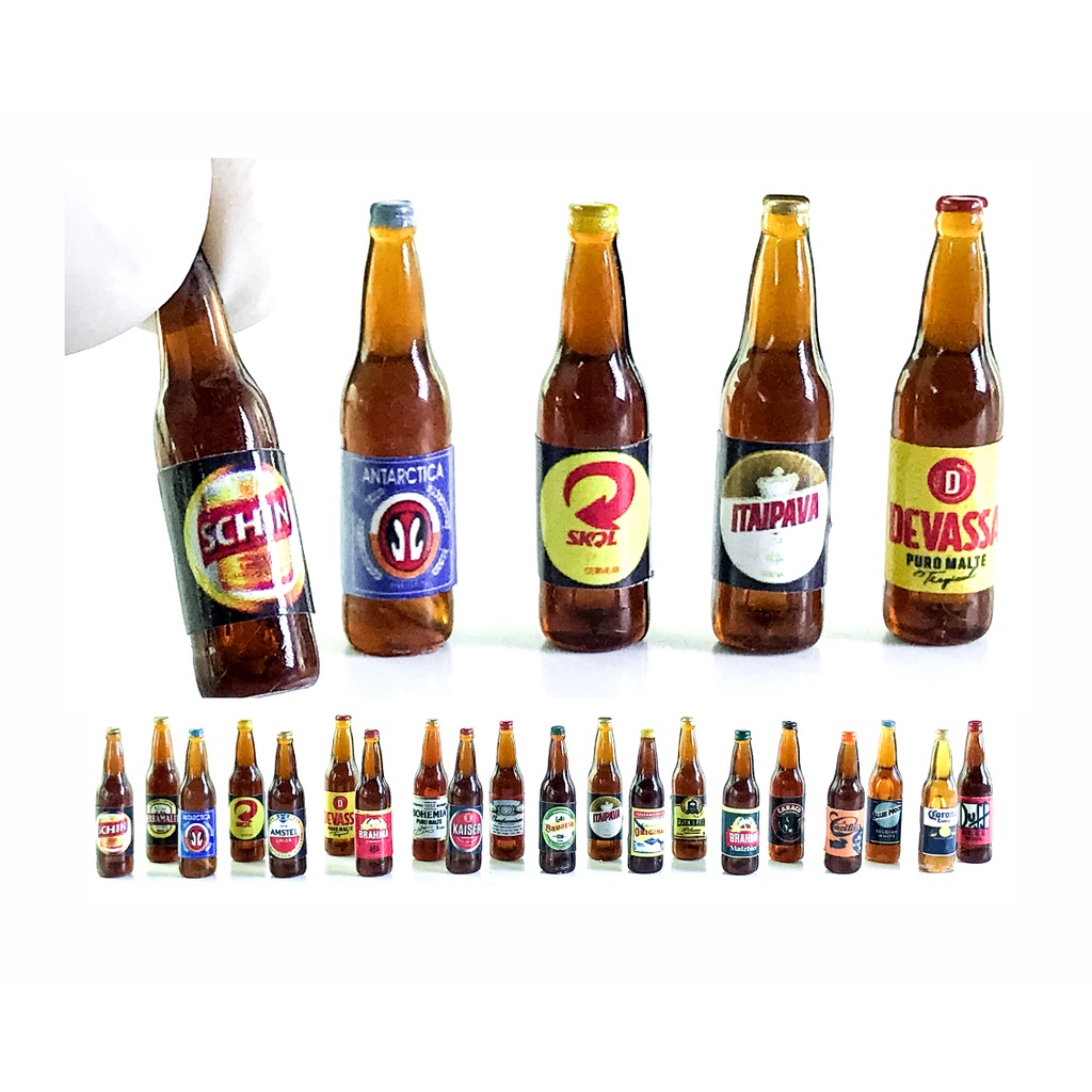 Kit Miniatura de Cerveja simulação artesanato coleção - 20 unidades ...