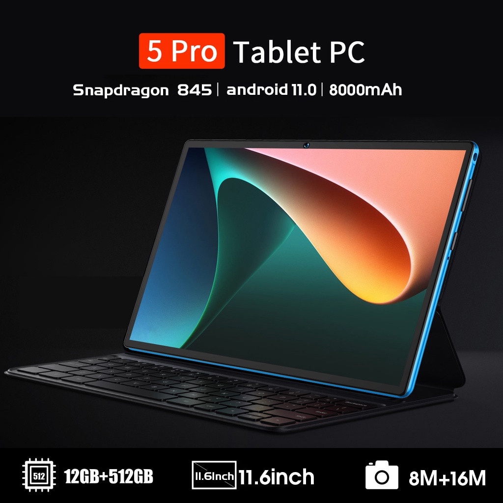 Hd xiaomi Tela snapdragon 845 android 11 pc tablet Computador 5g/4g 4k ...