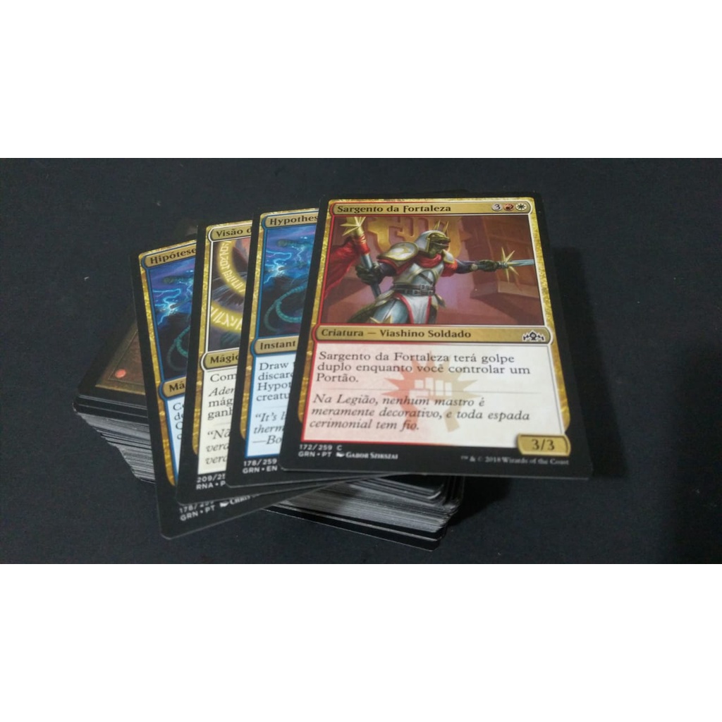 LOTE DE CARTAS DE MAGIC - 100 cartas comuns - Escolha sua cor ...