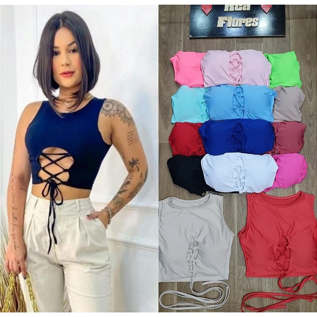 Cropped Regata Modelo Gringa | Shopee Brasil