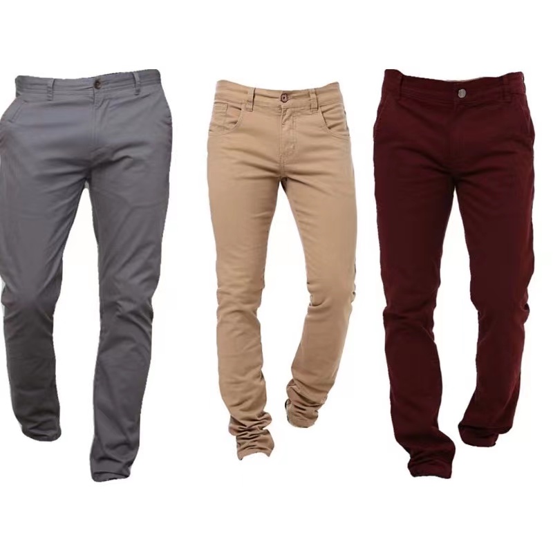 Kit 3 Calça Masculino Jeans Sarja Colorido Escorrega O Preço