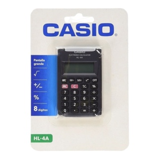 Calculadora de Bolso Casio HL-4A Preta 8 Dígitos Portátil Pequena Compacta Visor Grande HL4A ...