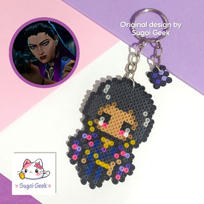 Chaveiro Reyna jogo Valorant Hama Perler Beads | Shopee Brasil