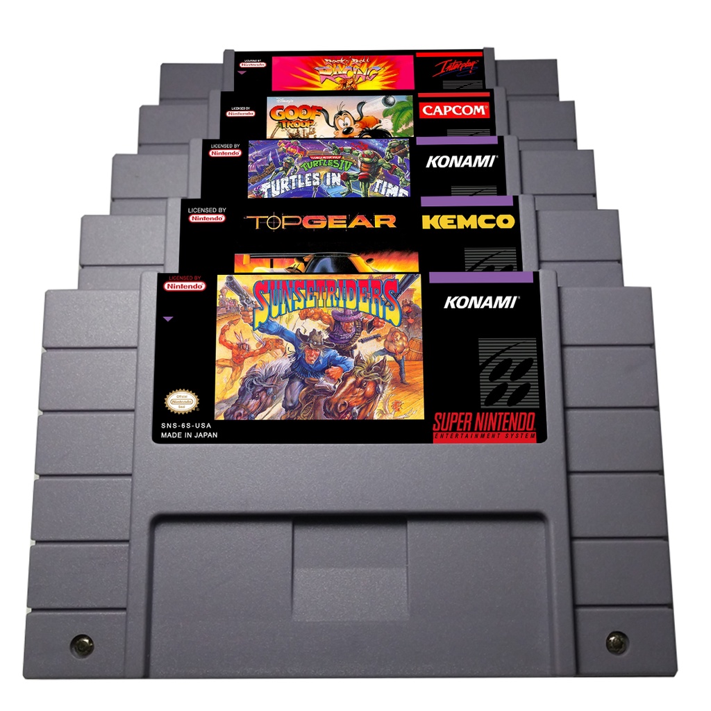 Cartucho Jogo Físico Fita Super Nintendo Snes Novo Com Logo - Faz a Boa!