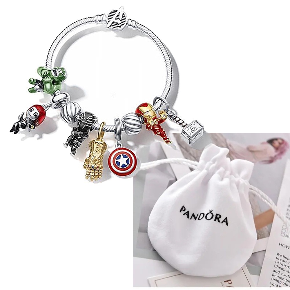 Pulseira Pandora Marvel The Avengers Berloques De Prata 925 Corrente De ...