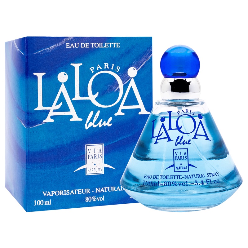 Perfume Laloa Blue Via Paris Eau de Toilette Feminino 100ML | Shopee Brasil