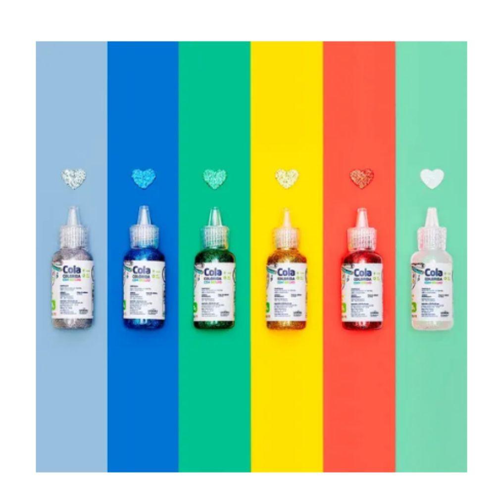 Cola Colorida com Brilho 6 cores- Leo Leo | Shopee Brasil