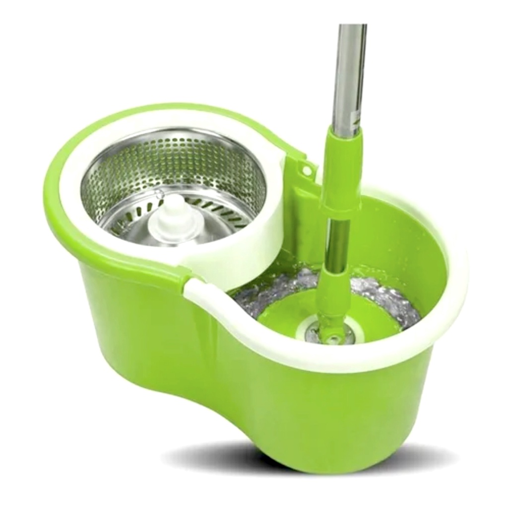 Mop Balde Giratorio Pro 360 Inox C/2 Refis Esfregão Capacidade 5l ...