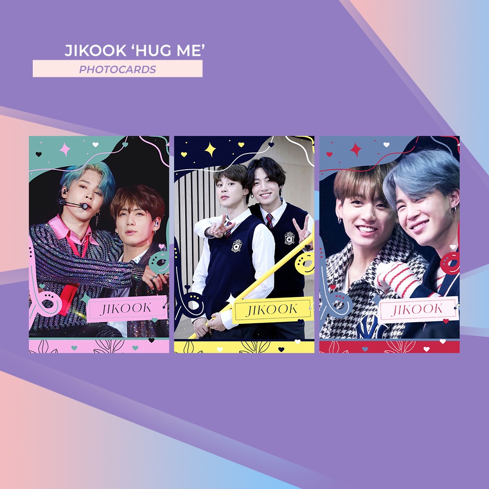 Kit Cards BTS Jimin Jungkook Jikook Hug Me Fanmade Kpop | Shopee Brasil