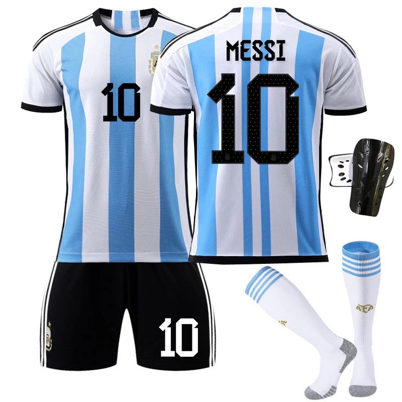2022 Copa Mundial Argentina Camisa De Futebol No . 10 Messi Casa 11 Di ...