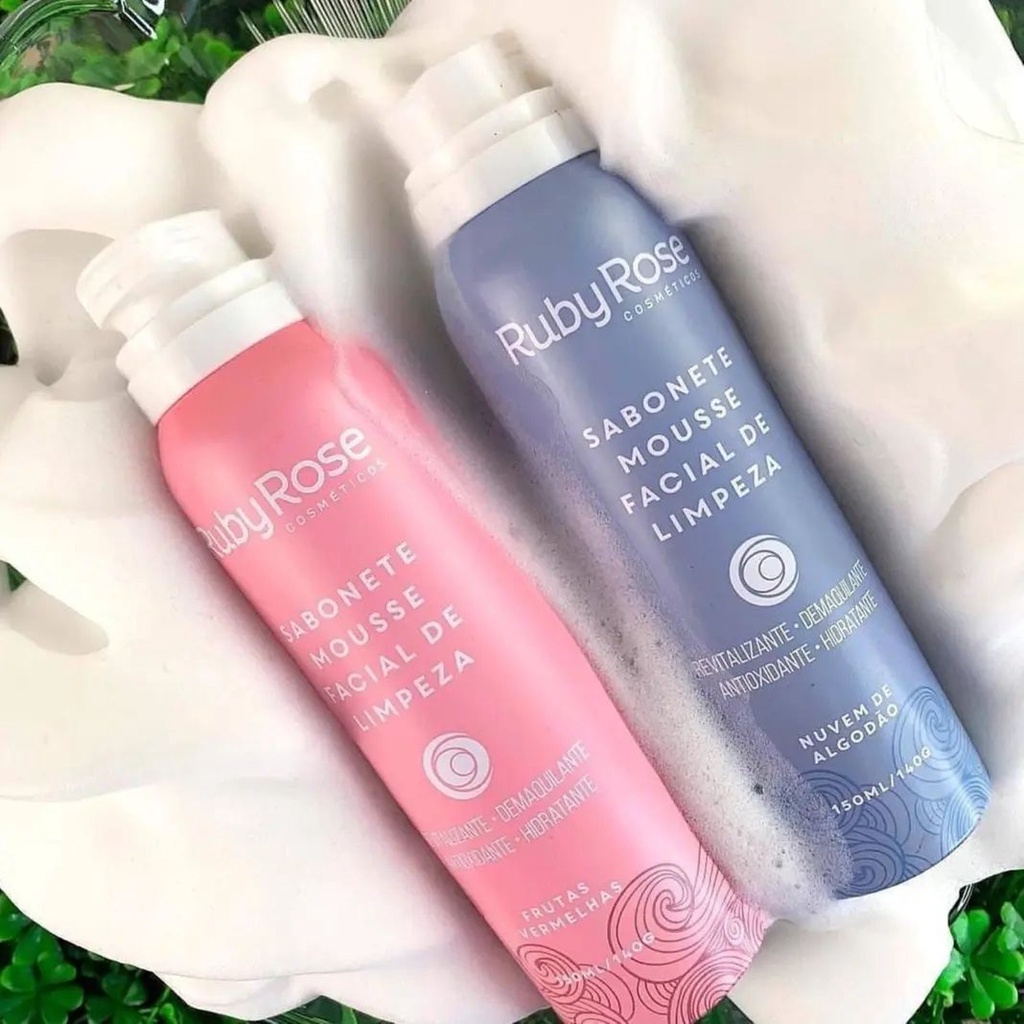 Sabonete Mousse Facial de Limpeza Feels Ruby Rose - Demaquilante Espuma ...