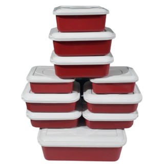 Kit conjunto 10 potes, vasilha, retangular plastico organizador de ...