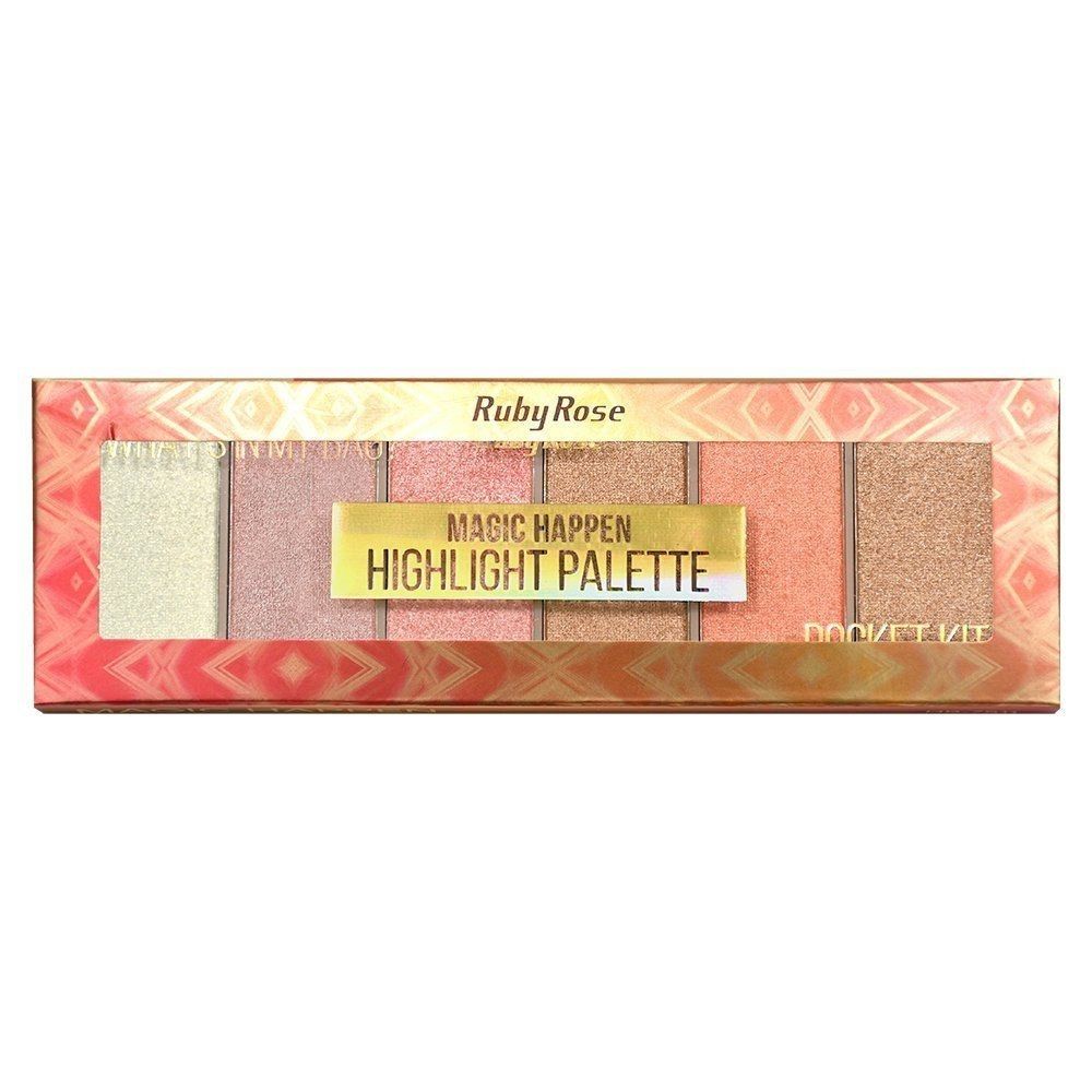 Ruby Rose -paleta De Iluminador Magic Happen 6 Cores Hb-7511 | Shopee ...