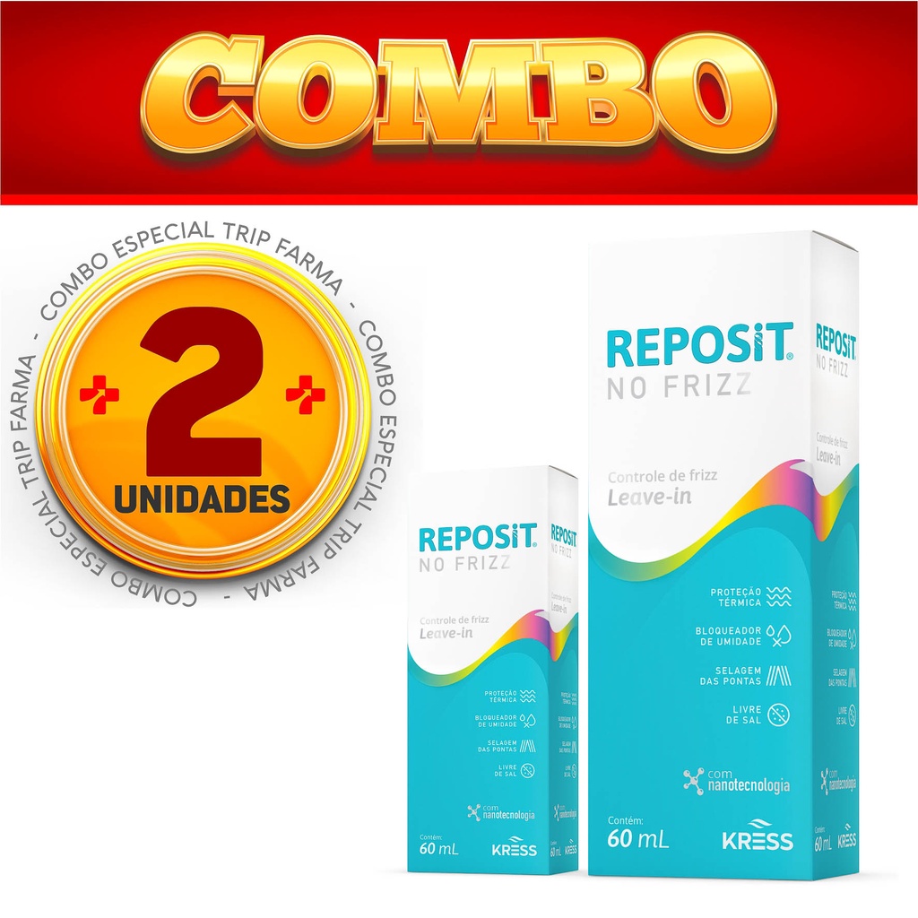 Kit Com 2 Unidades Reposit No Frizz Kress 60ml | Shopee Brasil