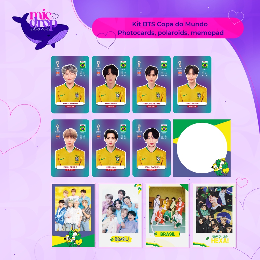 Kit BTS Copa do Mundo | Shopee Brasil