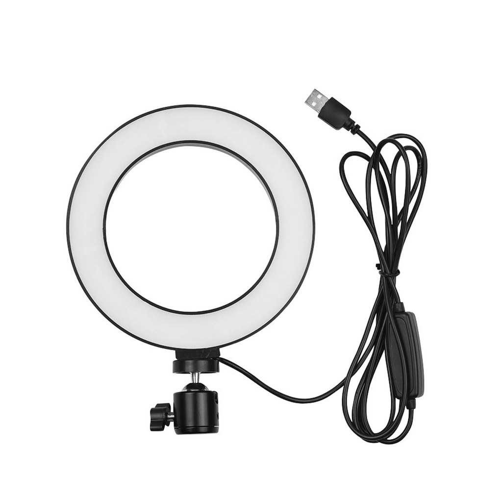 Mini Ring Light Iluminador de LED com Luz Quente e Fria - 16 cm ...