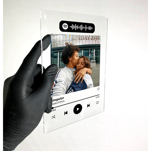 Kit Quadro Placa Spotify Personalizado de acrílico DELUXE 20x15cm com ...