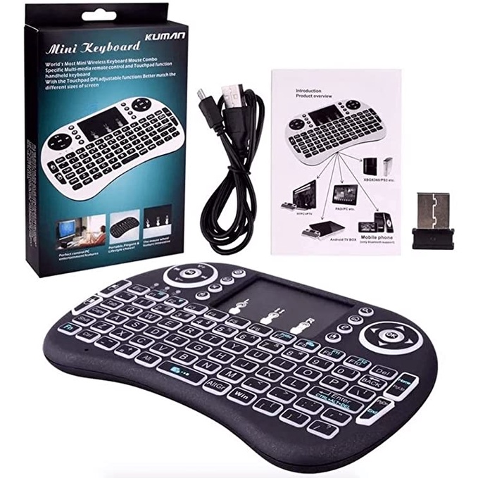 Mini Teclado Wireless Keyboard com Touchpad Usb Android Console e Tv ...