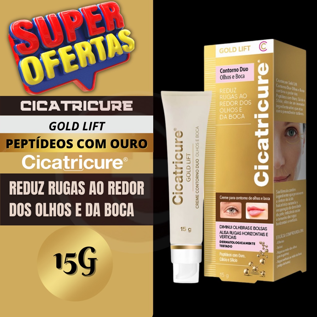 Cicatricure Gold Lift Creme Anti Rugas Duo 15g | Shopee Brasil