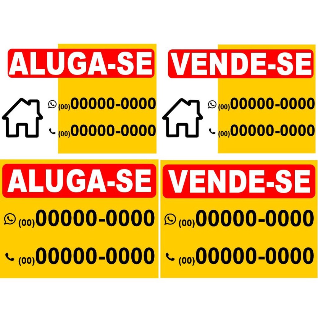 Placa Aluga-se Ou Vende-se 50x40cm | Shopee Brasil