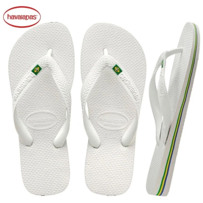 Chinelo Havaianas Masculino Original Branco Brasil Bandeirinha ...