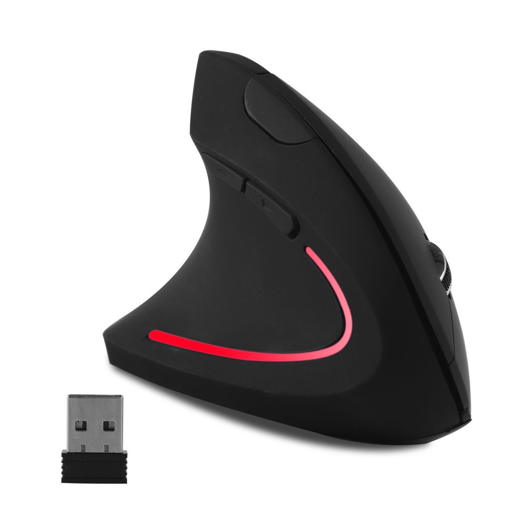 Left Hand Vertical Wireless Computer Mouse 2.4G 6D Ergonomic Gaming ...