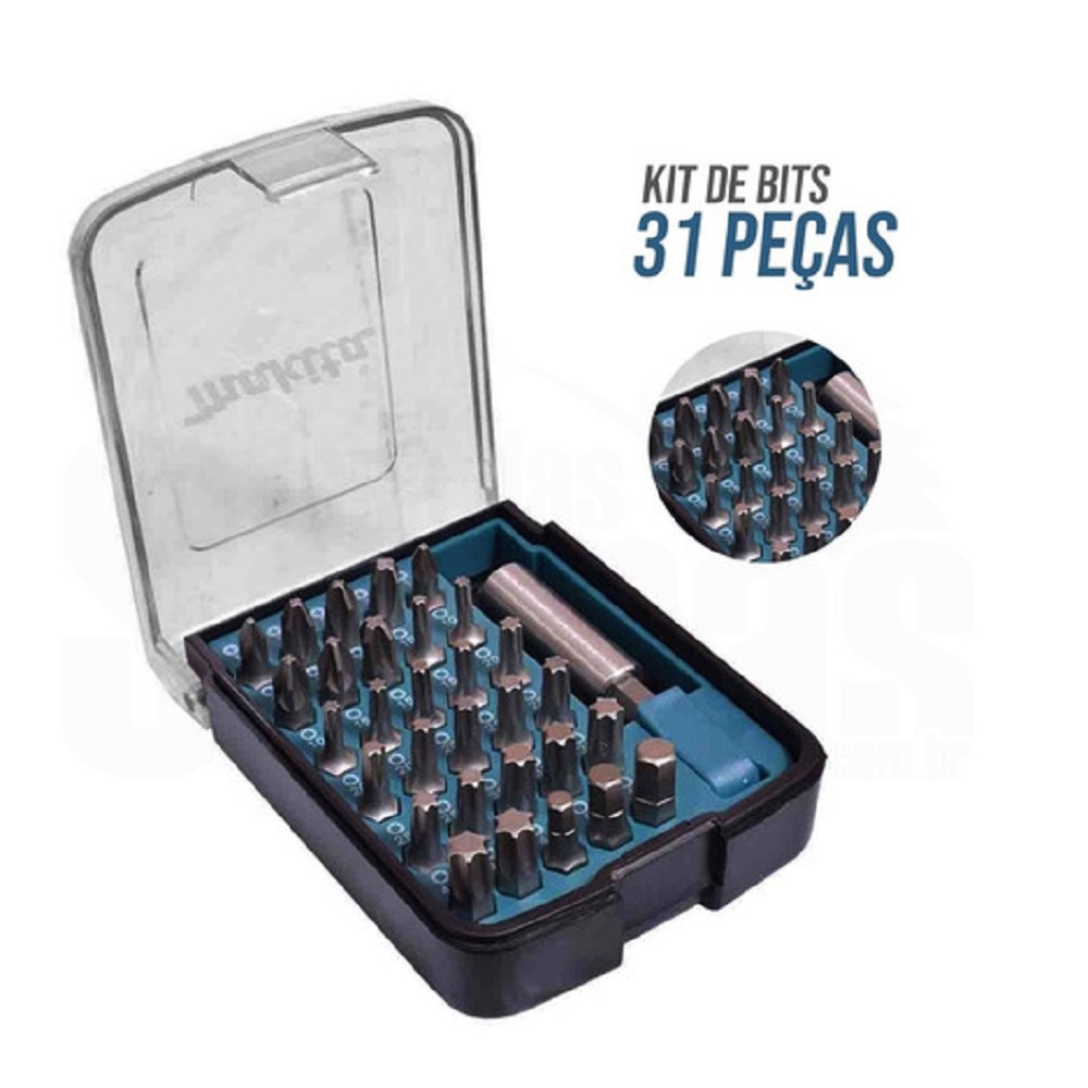 KIT DE BITS 31 PEÇAS COM FIXADOR MAGNÉTICO D-34936 MAKITA - Escorrega o ...