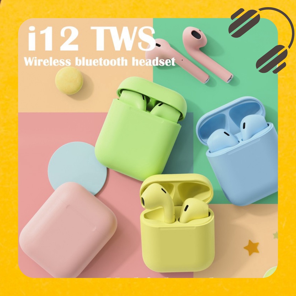 Fone Bluetooth i12 Colorido - Fone de Ouvido Bluetooth I12-com toque ...