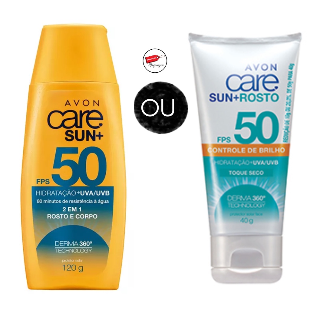 Protetor Solar FPS 50 Avon Care Sun+ 2 em 1 Corpo e Rosto ou Toque Seco | Shopee Brasil