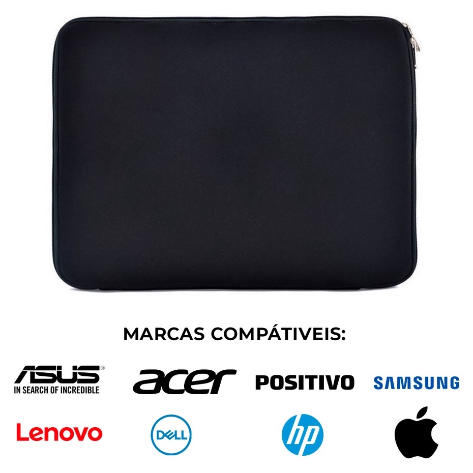 Capa Case Maleta Notebook Macbook Espumada 14 ou 15,6 Polegadas Luva ...