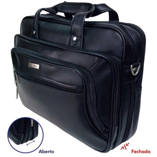 Maleta Executiva Advogado Resistente Denlex Pt0285 Notebook 17 Polegada Preta Couro PU | Shopee ...