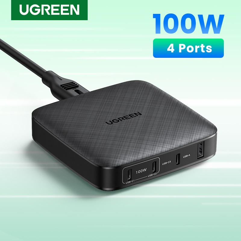 Carregador Ugreen pd 100w usb tipo c pd carregador rápido carga rápida 4.0 3.0 carregador de ...