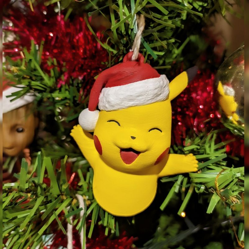 Decoração Enfeite para Árvore de Natal Geek Pokémon Pikachu | Shopee Brasil