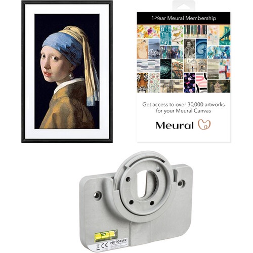 Meural 27" Canvas II Digital Frame (Black) with Swivel Mount and Annual ...