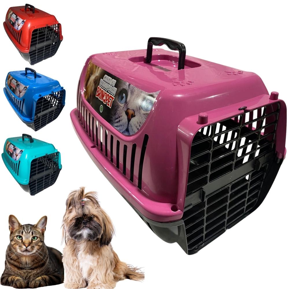 Caixa Transporte Pet Nº2 Cães Cachorros Gatos Plástico Brinqpet ...