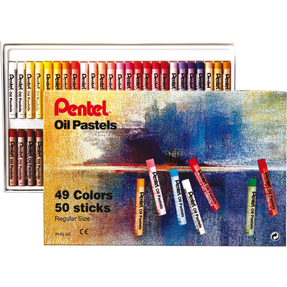 Pastel Oleoso Pentel Phn 50 Cores | Shopee Brasil