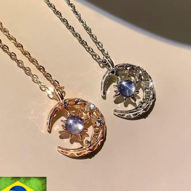 Pingente/Colar/Joias/Sonho Star Moon Corrente De Luxo Leve/2022 Novo Estilo Presente Para A ...