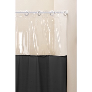 Cortina Para Box Lisa Vinil Com Visor Retangular De Plastico - Cores ...