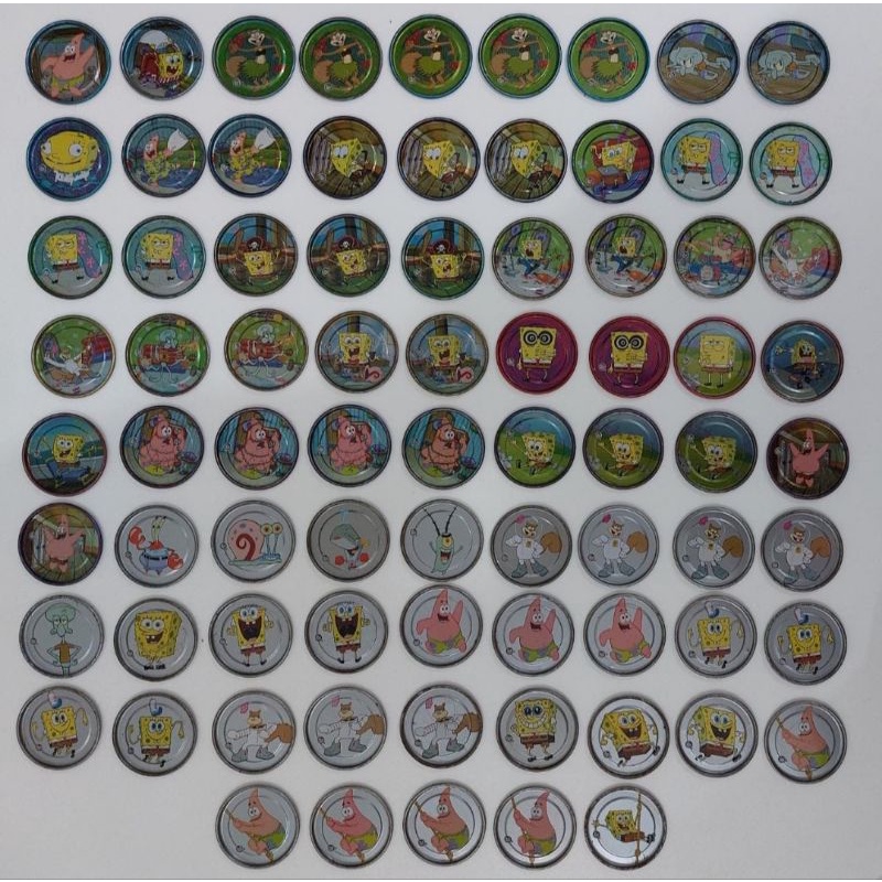 Lote tazos Bob Esponja metal | Shopee Brasil