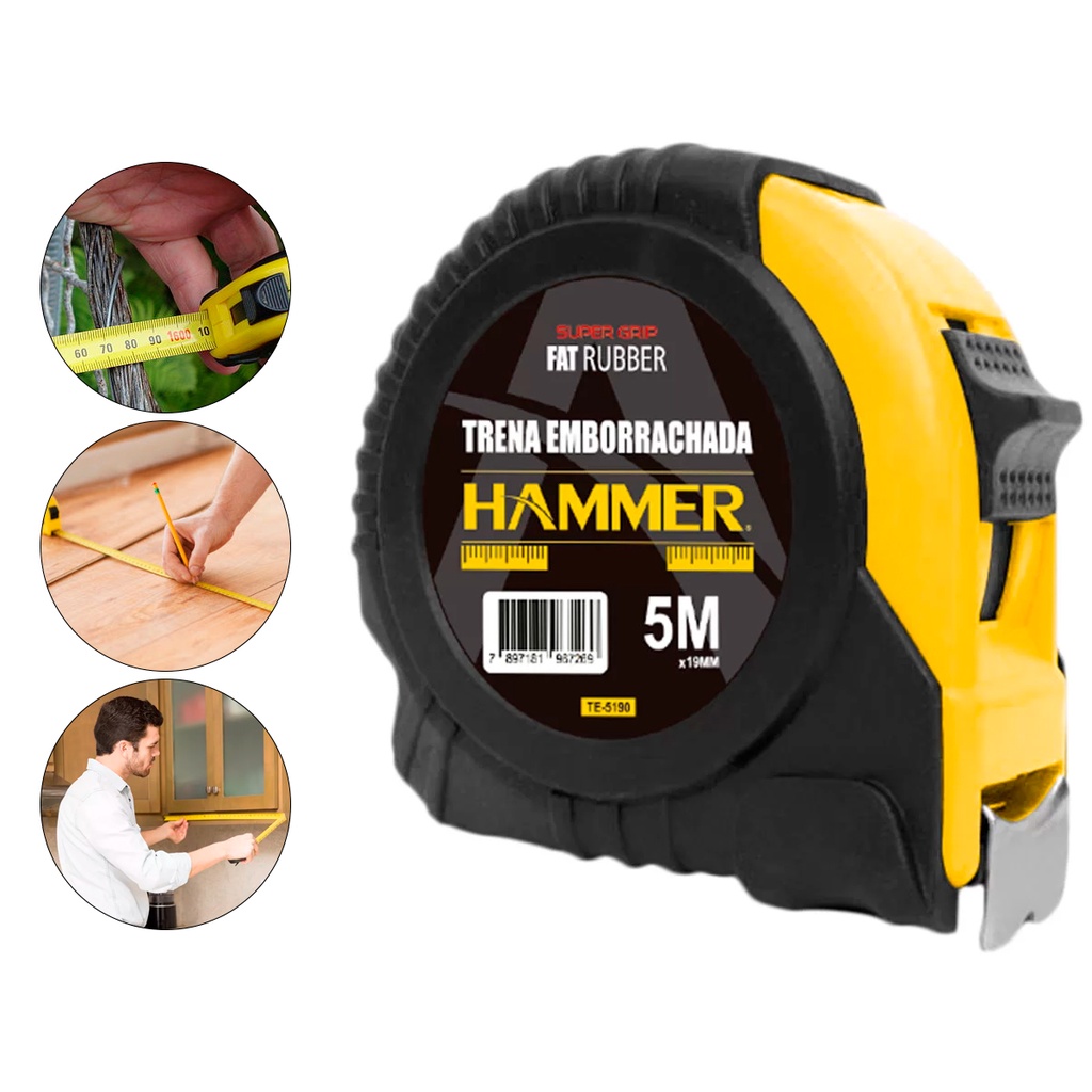 Trena 5 Metros Manual Emborrachada Profissional C/ Trava - Escorrega o ...