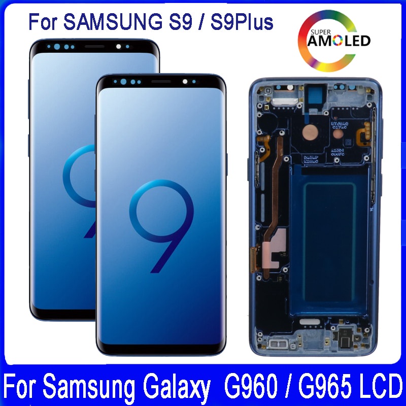 Original Com Moldura Tem Queimado E Sombra Para Samsung Galaxy S9 G960 S9 Plus G965 Lcd Display ...