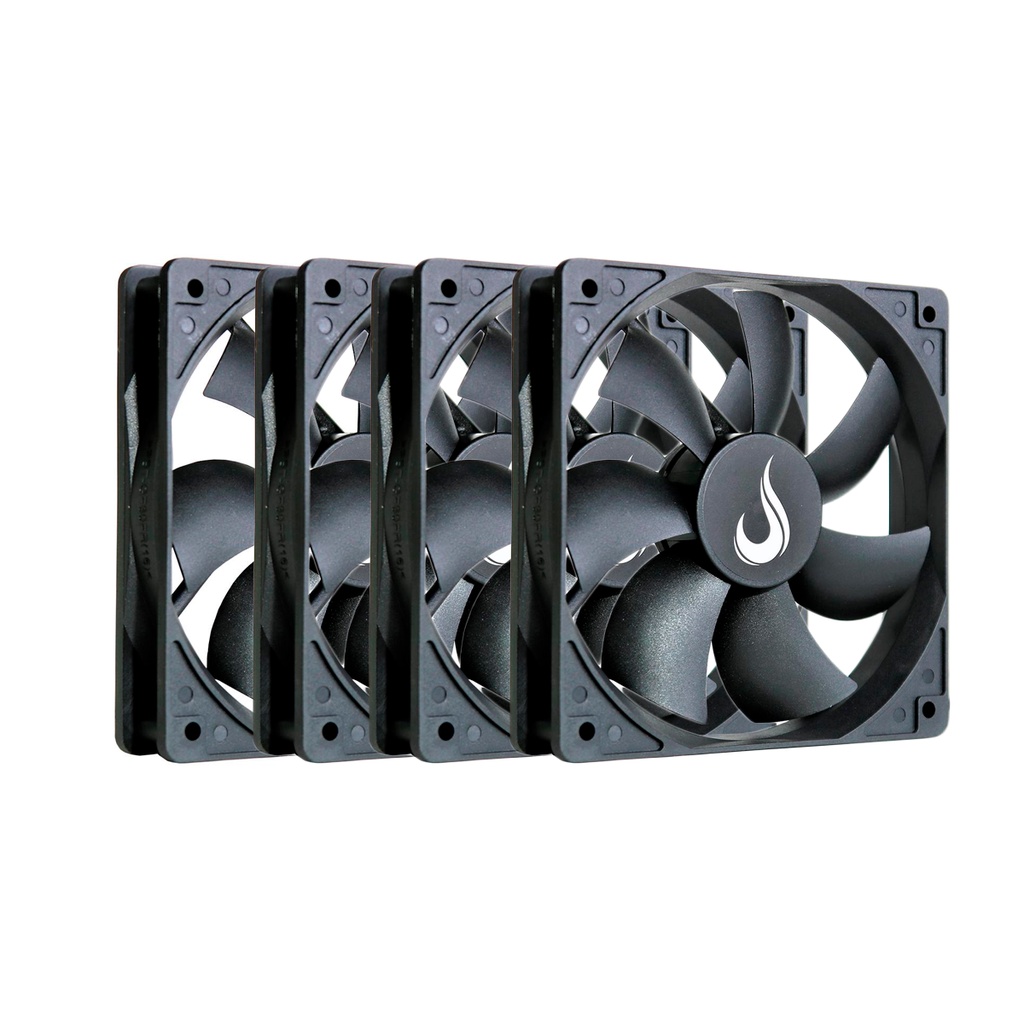 Kit com 4 Cooler Fan Rise Individual Black sem Led 120mm RM BK 01 FB | Shopee Brasil