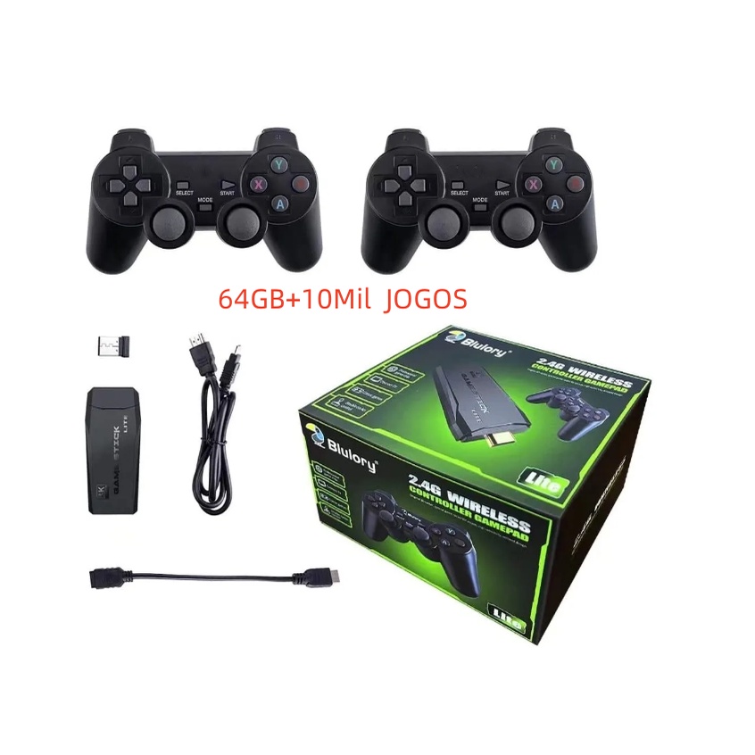 Vídeo Games Stick Box 2 Controles Sem Fio Com Jogos Clássico, retro ...