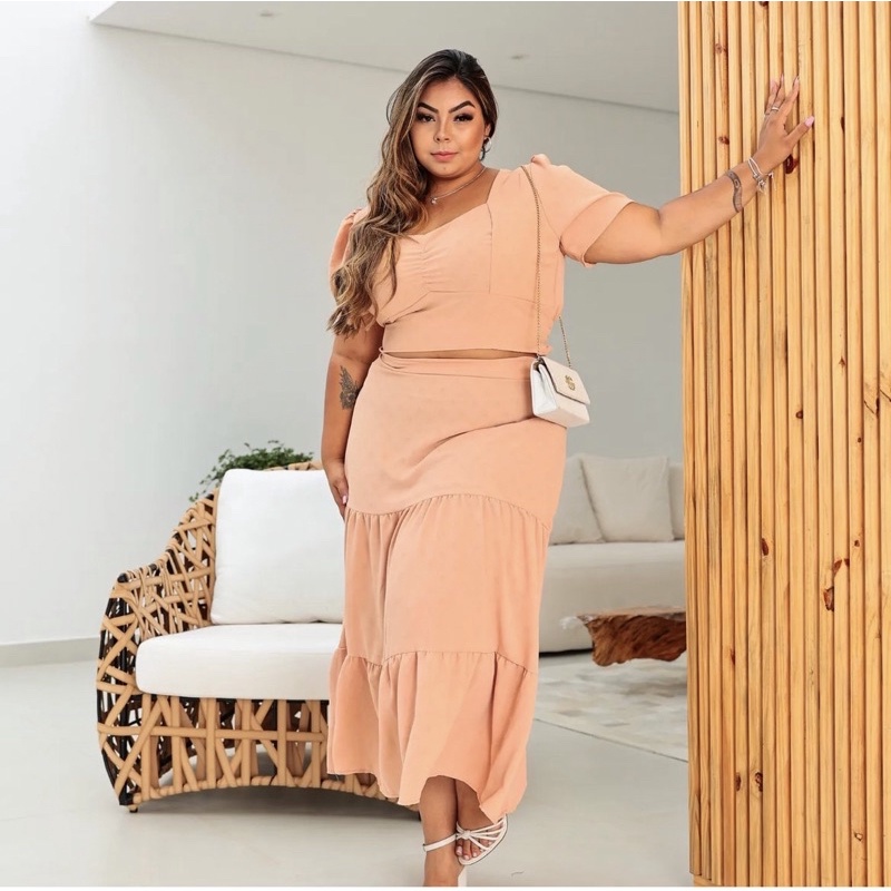Conjunto plus size ANA MARIA. moda plus size | Shopee Brasil
