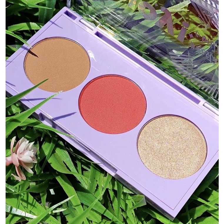 Paleta Fenzza Trio de contorno/blush/iluminador - marmorize amestista ...